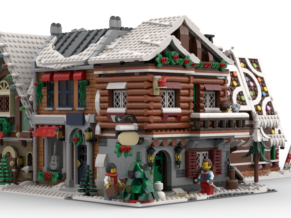 Lego Moc Modular Alpine Lodge Modification Of Set 10325 By Brick