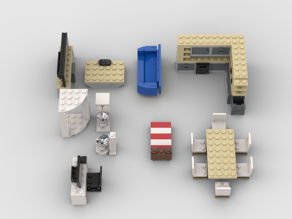 LEGO MOC Minifig scale furniture by Jerrycica1 | Rebrickable - Build ...