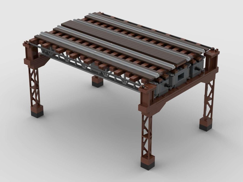 LEGO MOC Modular L Track Extended (Pearl Dark Grey beams) by EMRE_04 ...