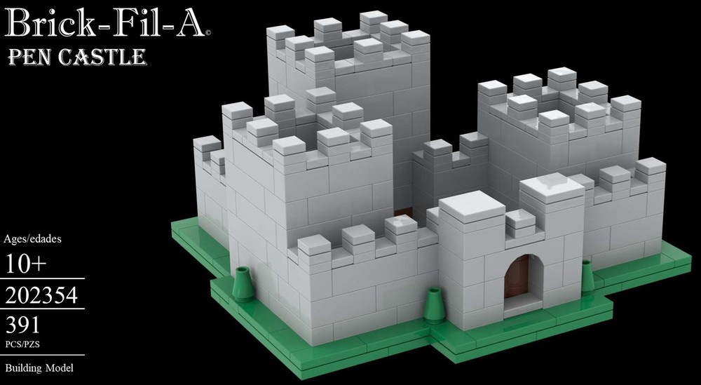 LEGO MOC Pen Castle by Brick-Fil-A-Builds | Rebrickable - Build with LEGO