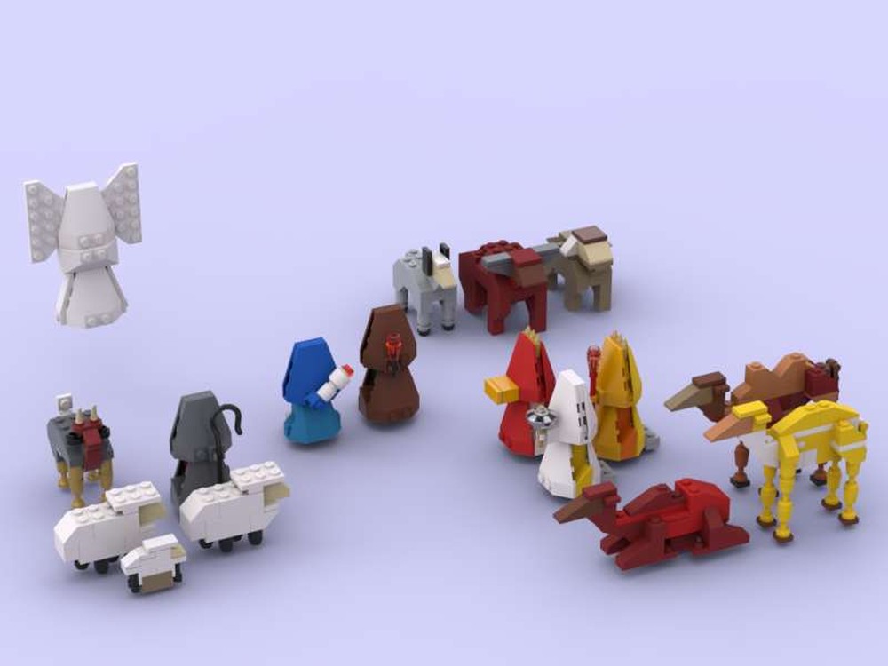 LEGO MOC Unique Abstract LEGO 17 piece Nativity Set by Gaudy ...