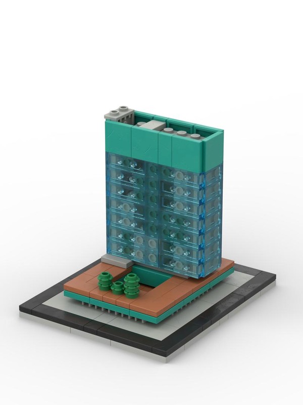 LEGO MOC 1:837 Lever House by Brick_Horticulturist | Rebrickable ...