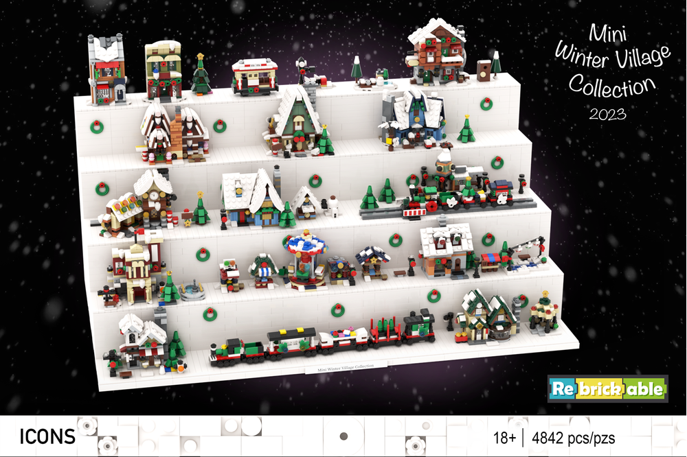 Lego Moc Mini Winter Village Collection 2023 The Full Set Of 15 By