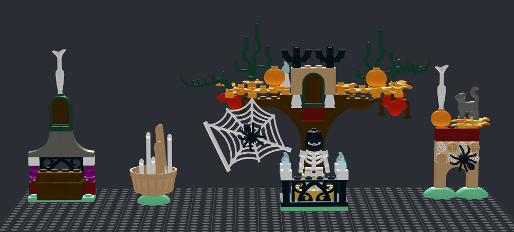 LEGO MOC spooky tree with side builds by samamped | Rebrickable - Build ...
