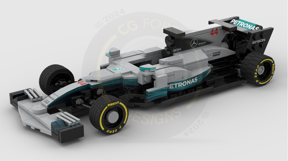 LEGO MOC F1 Mercedes W08 by CGForceDesigns | Rebrickable - Build with LEGO