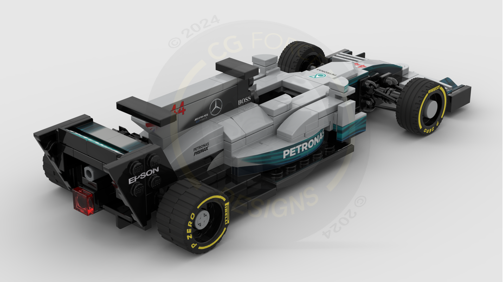 Lego Moc F1 Mercedes W08 By Cgforcedesigns Rebrickable Build With Lego