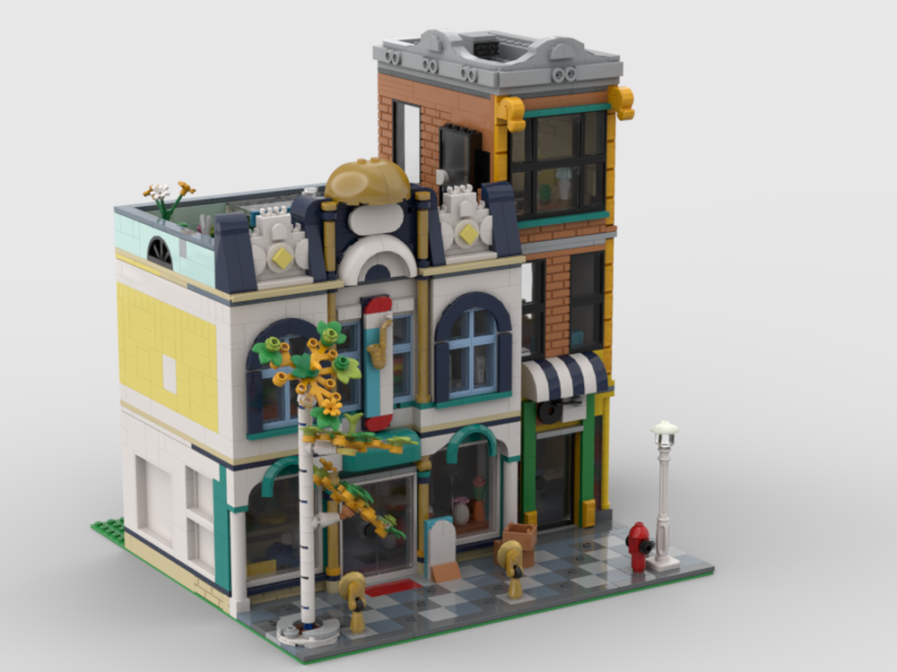 Lego Moc Modular Radio Station By Dioxity Rebrickable Build With Lego