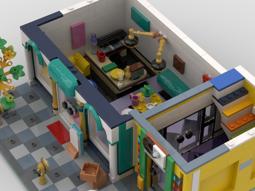 Lego Moc Modular Radio Station By Dioxity Rebrickable Build With Lego