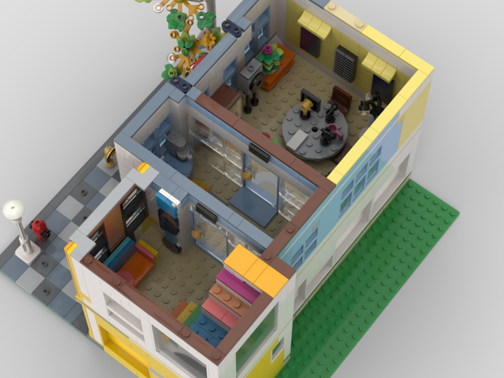 Lego Moc Modular Radio Station By Dioxity Rebrickable Build With Lego