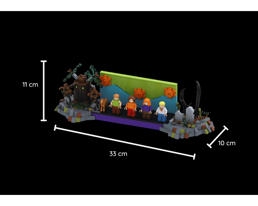 Lego Moc Scooby Doo Minifigures Display Stand By Freddiebricks Mocs Rebrickable Build