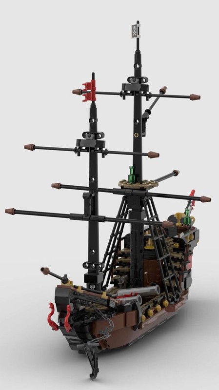 LEGO MOC Small Pirate Ship/ Brig v2.0 by itnael | Rebrickable - Build ...