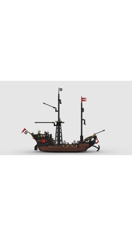 LEGO MOC Small Pirate Ship/ Brig v2.0 by itnael | Rebrickable - Build ...