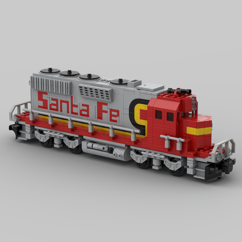 LEGO MOC GP30 Santa Fe diesel locomotive train by josszo | Rebrickable - Build with LEGO