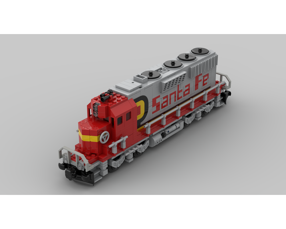 LEGO MOC GP30 Santa Fe diesel locomotive train by josszo | Rebrickable ...