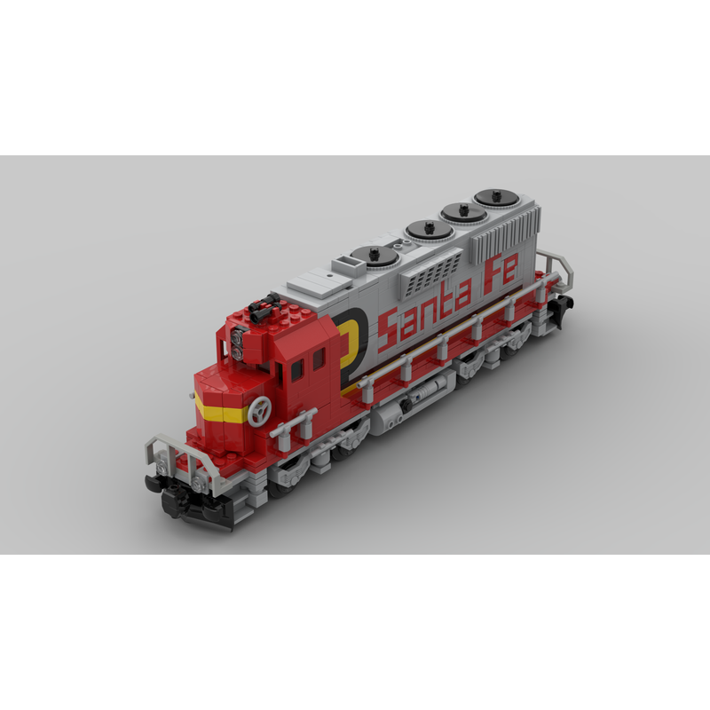 LEGO MOC GP30 Santa Fe diesel locomotive train by josszo | Rebrickable ...
