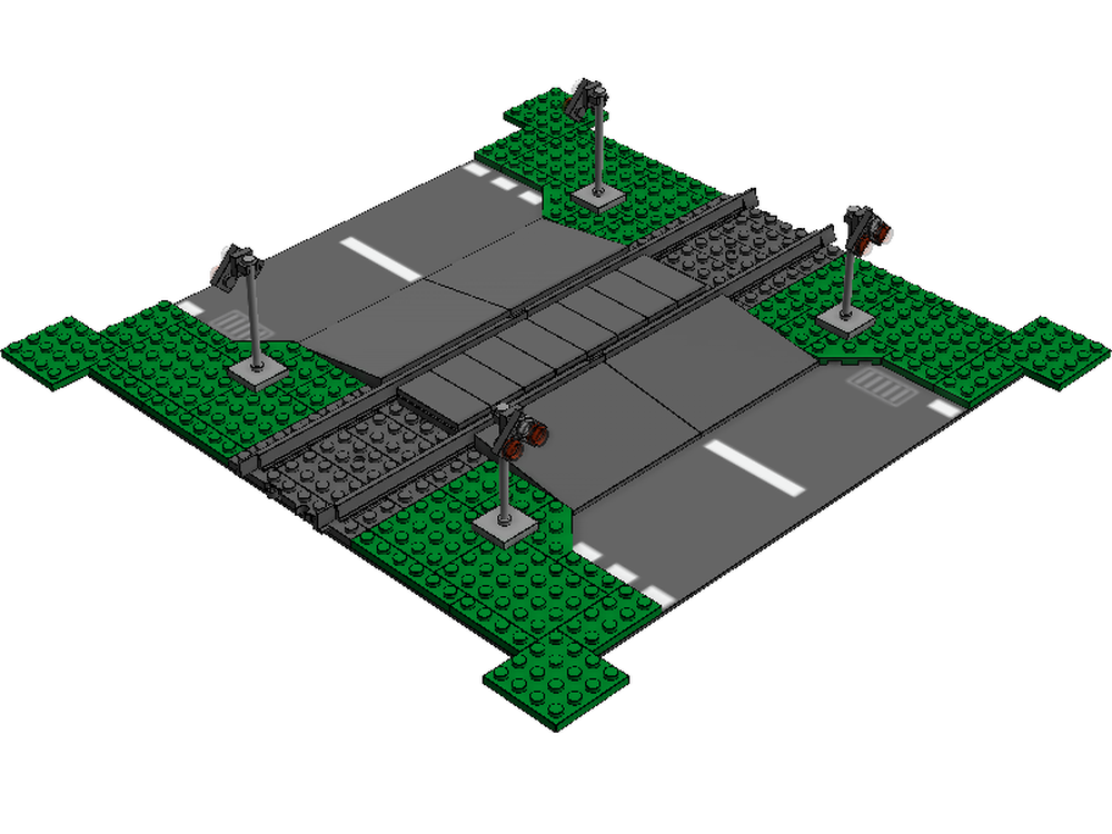 LEGO MOC Railway-Crossing by PfostenStudios1997 | Rebrickable - Build ...