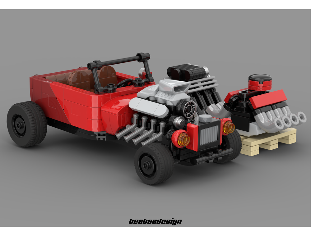 LEGO MOC Hot Rod engine swap by besbasdesign | Rebrickable - Build with ...
