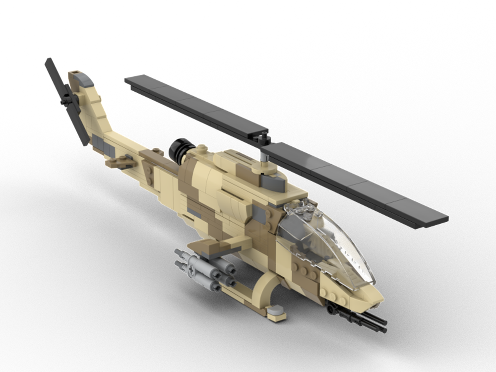 LEGO MOC AH-1F / AH-1S Cobra Minifig Scale (1:42) by Qwinter ...