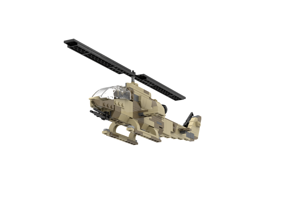 LEGO MOC AH-1F / AH-1S Cobra Minifig Scale (1:42) by Qwinter | Rebrickable - Build with LEGO