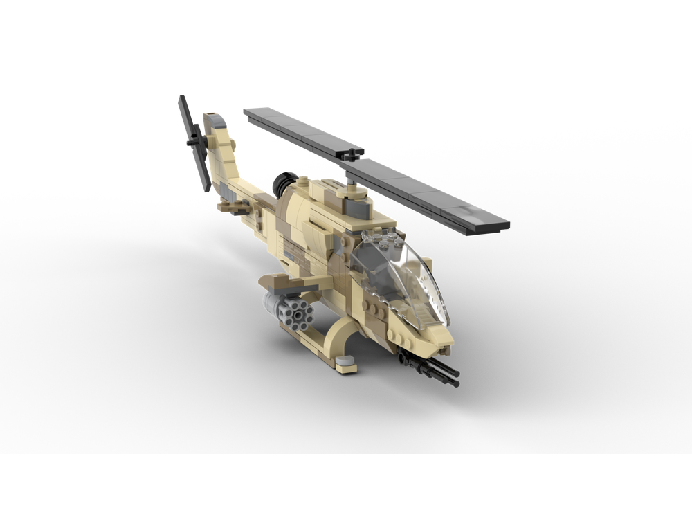 LEGO MOC AH-1F / AH-1S Cobra Minifig Scale (1:42) by Qwinter | Rebrickable - Build with LEGO