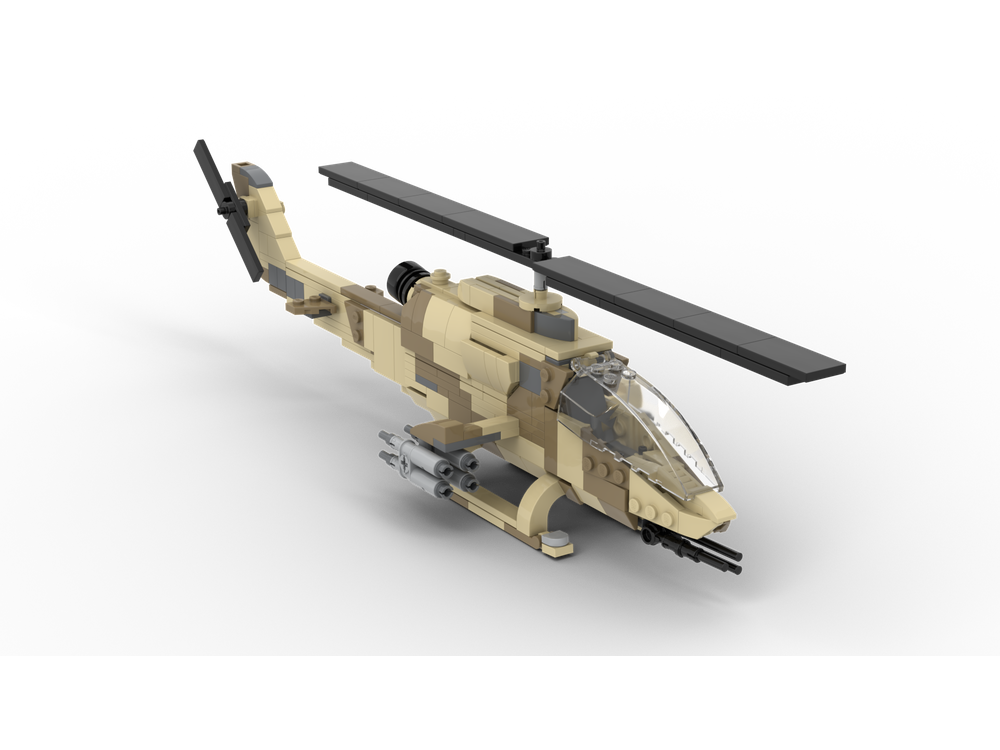 LEGO MOC AH-1F / AH-1S Cobra Minifig Scale (1:42) by Qwinter | Rebrickable - Build with LEGO