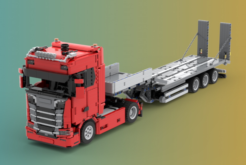 LEGO MOC SCANIA 770S and LOW LOADER ( 1:21 ) by BricKimi | Rebrickable - Build with LEGO