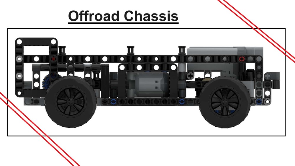 LEGO MOC Offroad Chassis (AWD) by Stonemensch | Rebrickable - Build ...