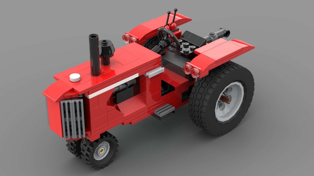 LEGO MOC Small Red Rowcrop Tractor by TechnicModlr | Rebrickable ...