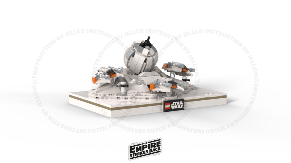 LEGO MOC Ultramicro Diorama : Ion Cannon with T-47 snowspeeder by jellco | Rebrickable - Build ...