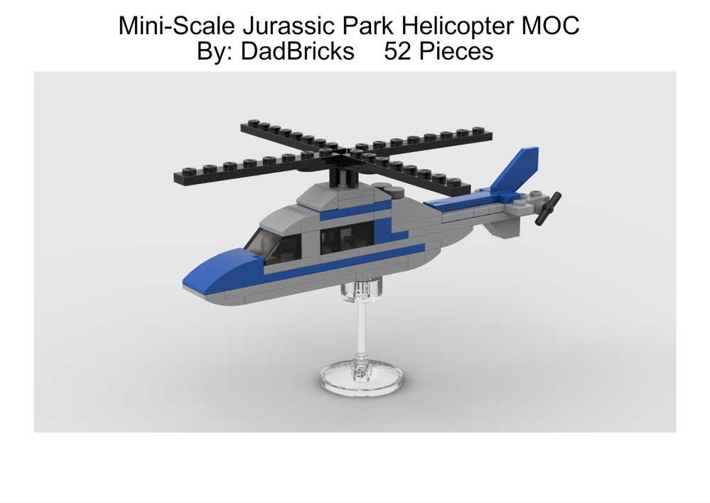 LEGO MOC Mini Jurassic Park Helicopter MOC By DadBricks by DadBricks ...