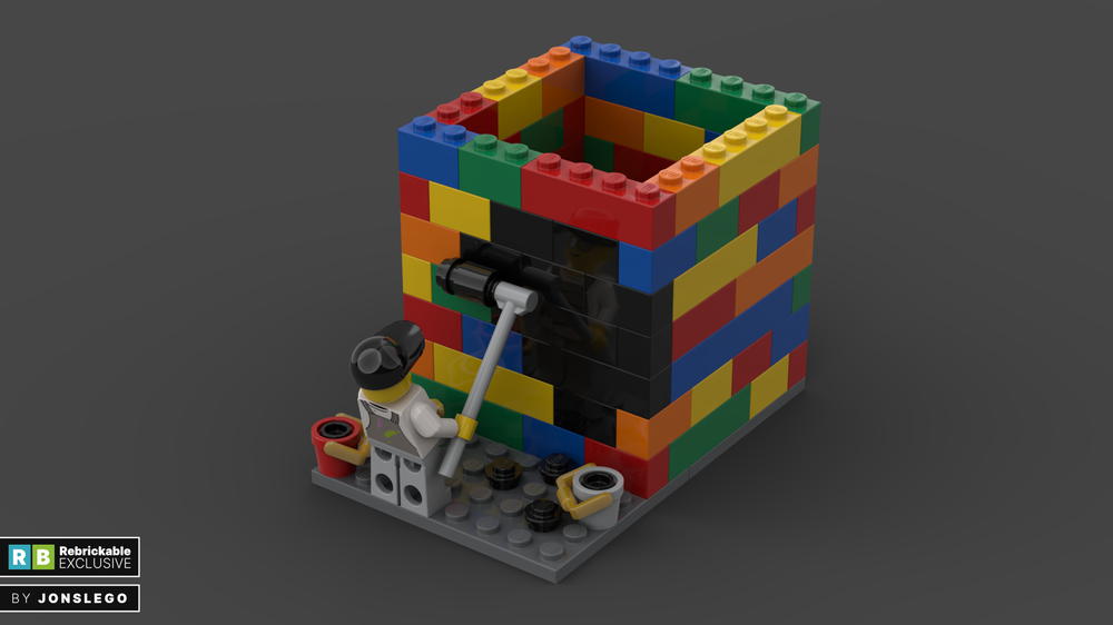 LEGO MOC Pencil Holder for Your Desk with Painter Minifigure by ...