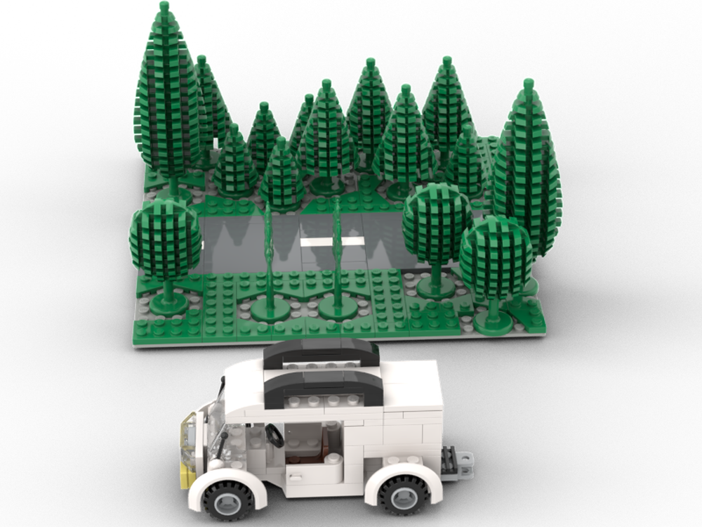 LEGO MOC Forest with a road by Kid Stripes | Rebrickable - Build with LEGO