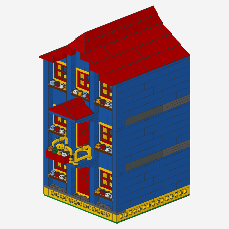 LEGO MOC Half-wide modular residential building by Antarctica ...