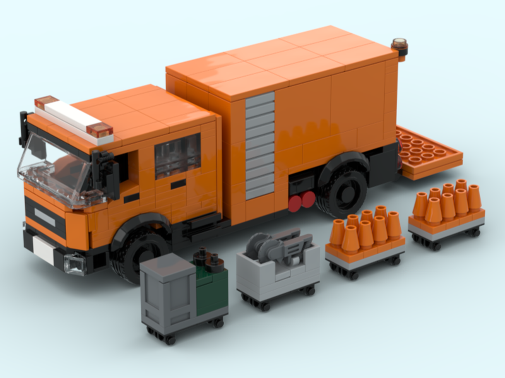 LEGO MOC LKW Straßenmeisterei MAN Truck Road Service by BK Brick Design ...
