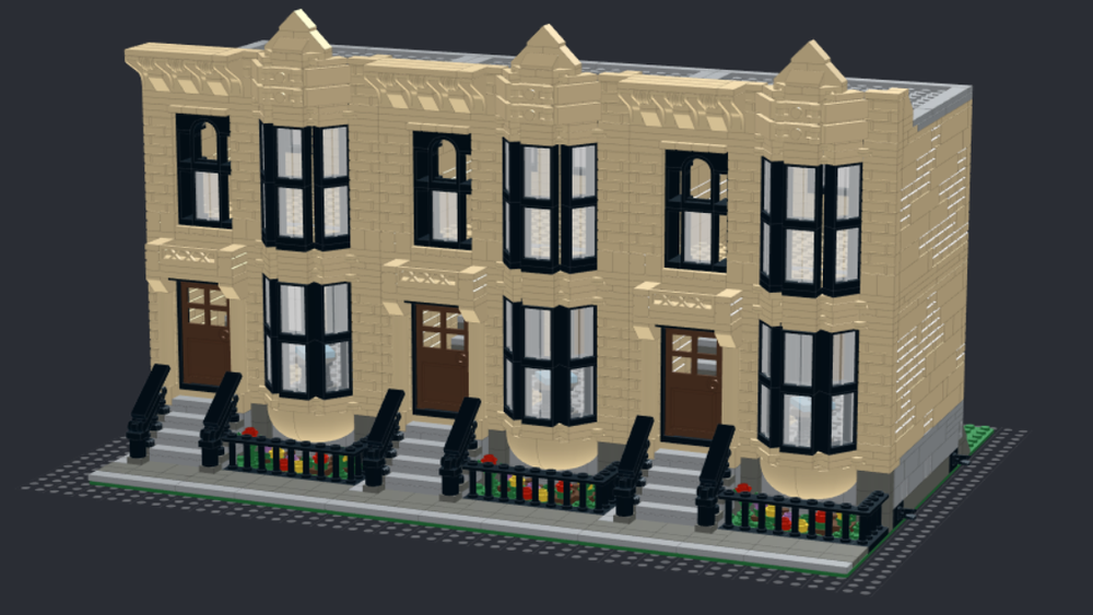 LEGO MOC Modular Greystone House by michaelbaek | Rebrickable - Build ...