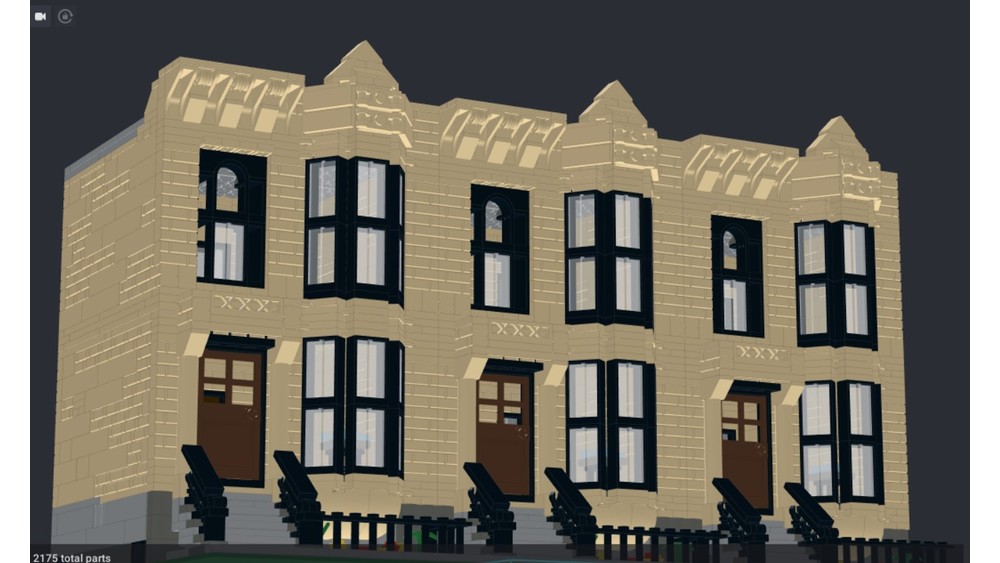 Lego Moc Modular Greystone House By Michaelbaek Rebrickable Build