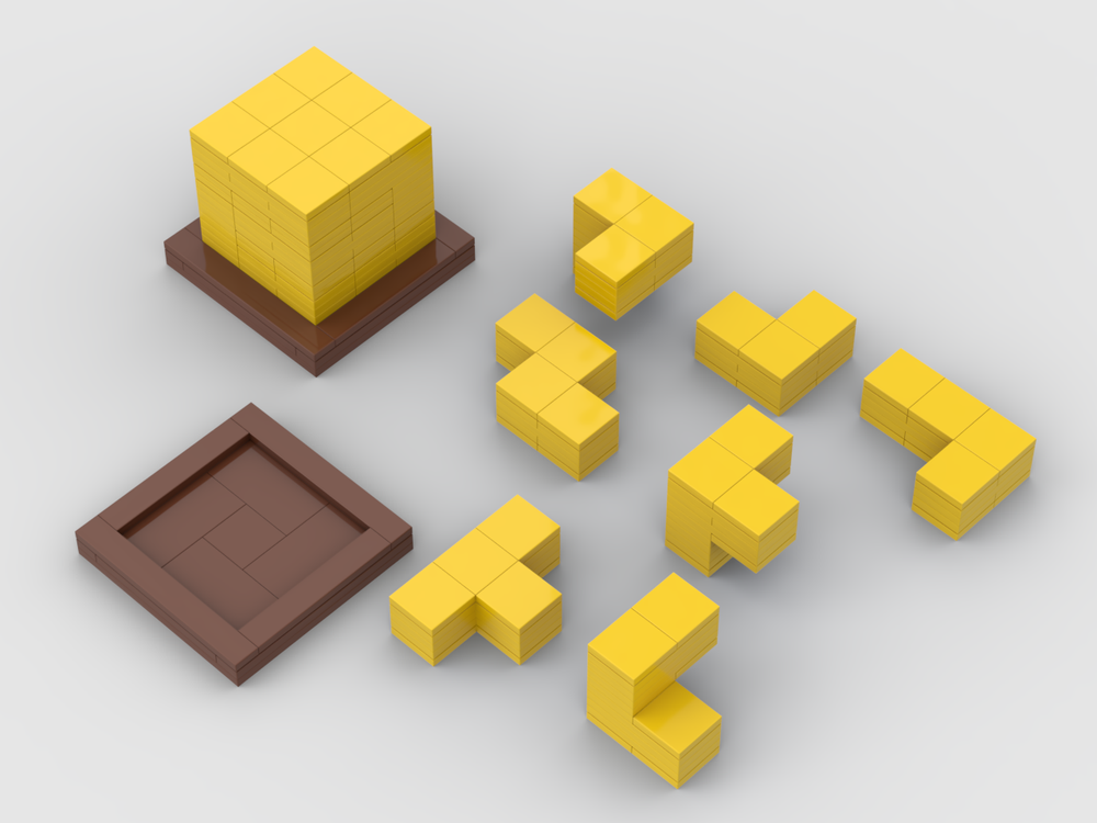 Lego Moc 3x3 Tetris Cube Puzzle By Ptchnk Rebrickable Build With Lego