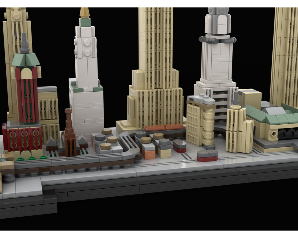 Lego Moc New York City Skyline 1930s By Taters Rebrickable Build