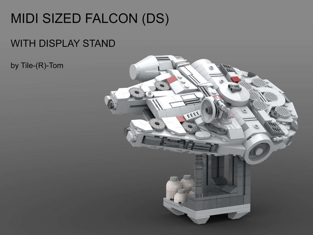 LEGO MOC Millenium-Falcon DS Midi Size with display stand by Tile-(R ...