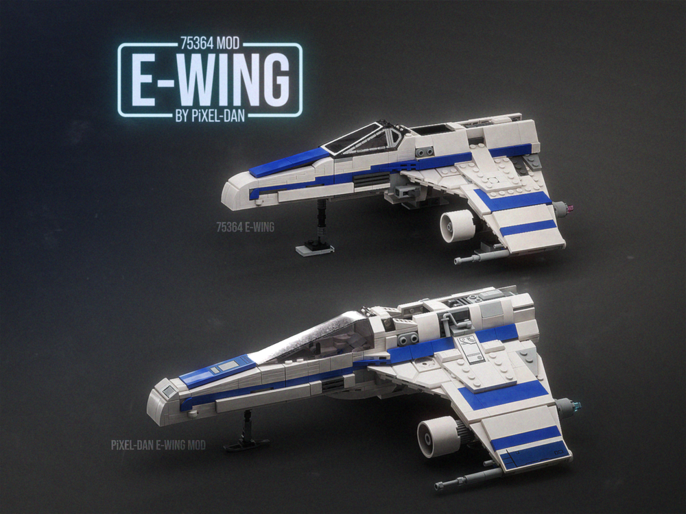 Lego Moc Pixel Dans 75364 E Wing Shin Hati Starfighter