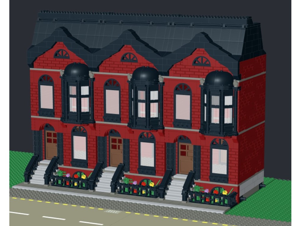 Lego Moc Modular Victorian House By Michaelbaek Rebrickable Build