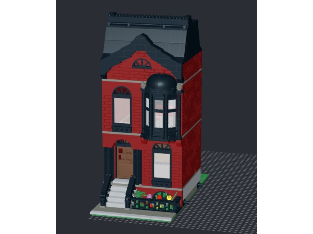 Lego Moc Modular Victorian House By Michaelbaek Rebrickable Build
