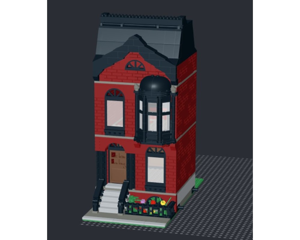 Lego Moc Modular Victorian House By Michaelbaek Rebrickable Build