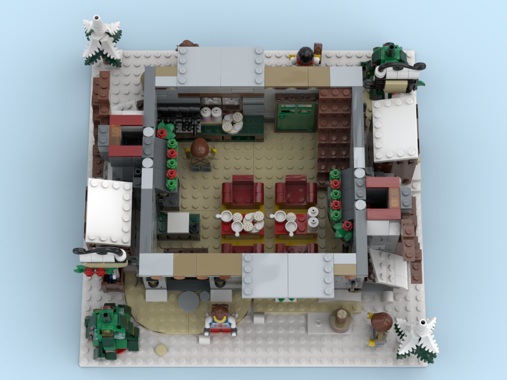 Lego Moc Modular Alpine Lodge Xl Modification Of 2x Sets 10325 By
