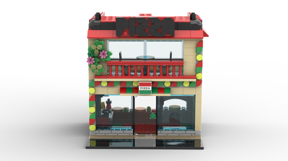 LEGO MOC Pizzeria la Mama Pizza by Teki | Rebrickable - Build with LEGO