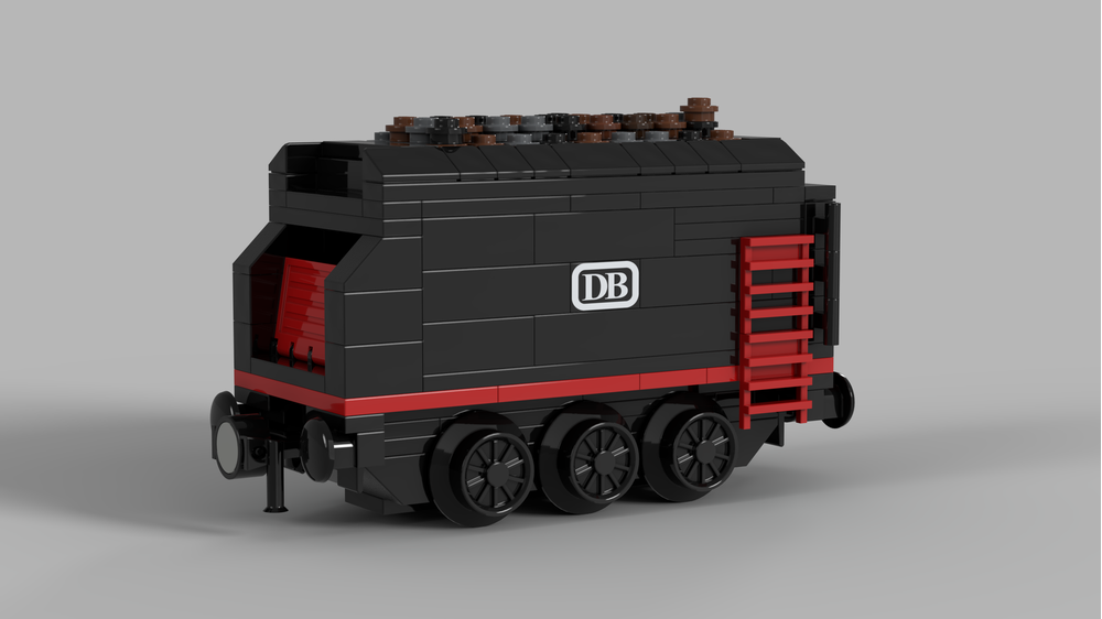 LEGO MOC 7715 Steam Locomotive and Coal Tender by TrainsWithLights ...