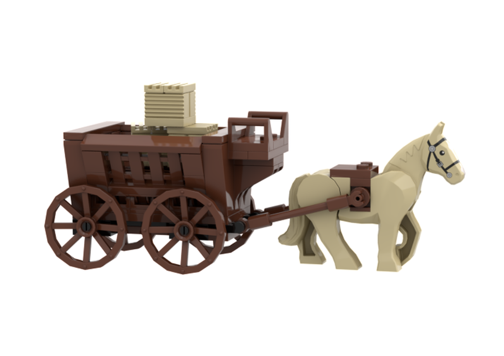 LEGO MOC Cart and Wagon by beanbeanus | Rebrickable - Build with LEGO