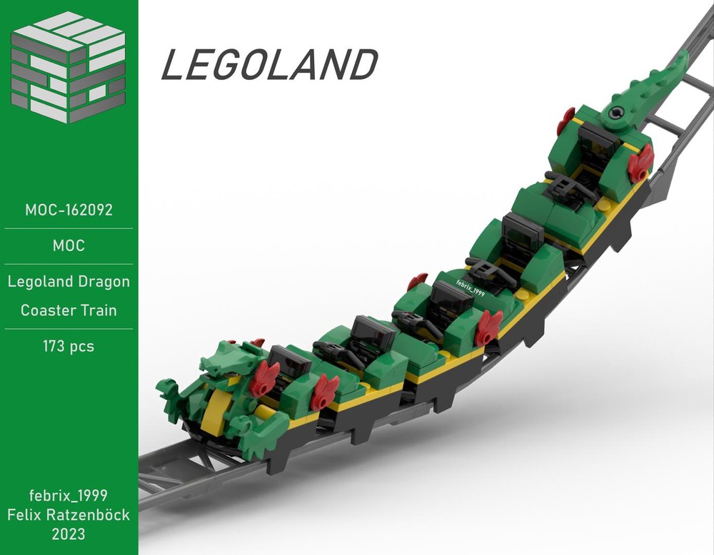 LEGO MOC Legoland Dragon Coaster Train by febrix_1999 | Rebrickable ...