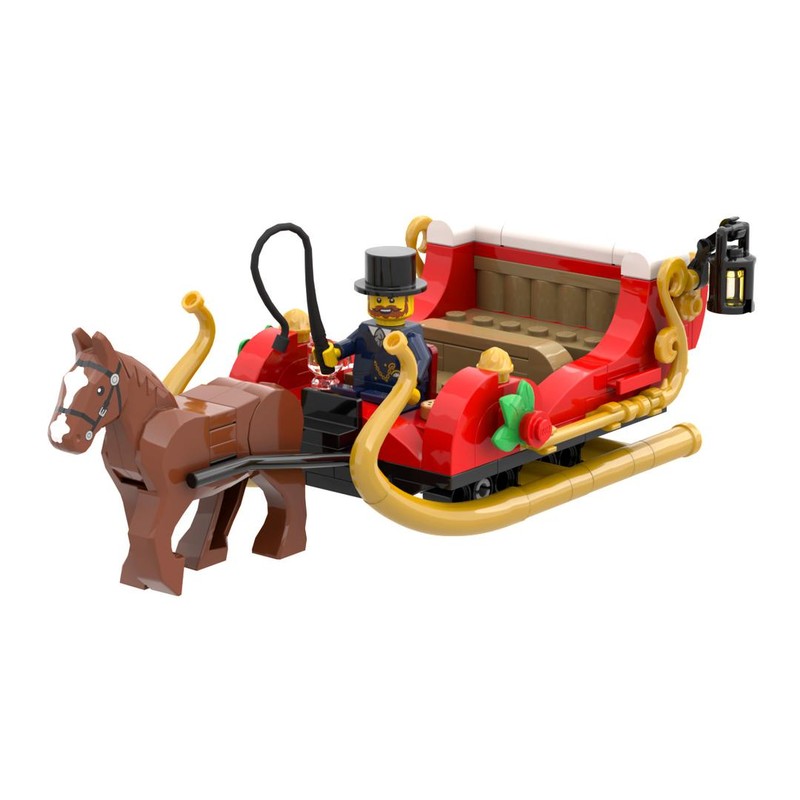 LEGO MOC Horse Sleigh (Winter Village) by brick_monster | Rebrickable ...