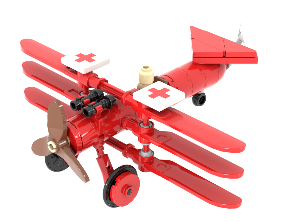 LEGO MOC-162166 Red Baron - made from Technic rotor wings by Thomus ...